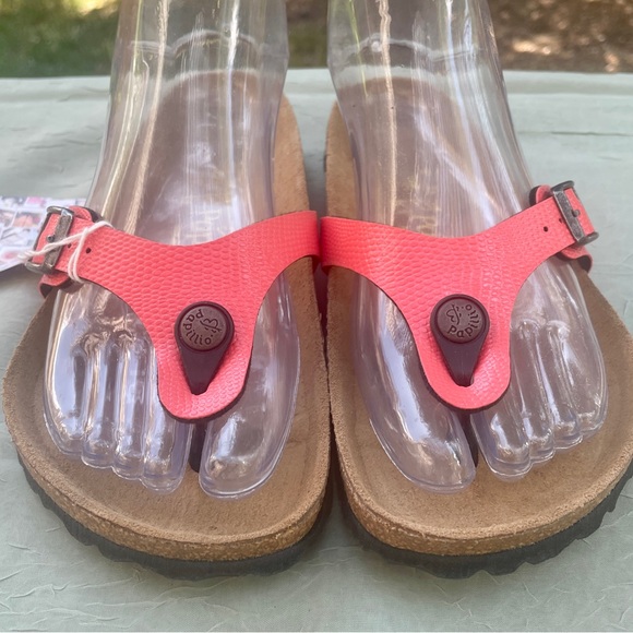 Birkenstock | Shoes | New Birkenstock Papillio Gizeh Turin Coral Orange ...
